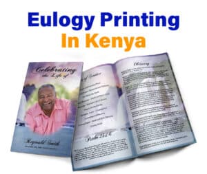 Eulogy and Funeral program printing in Kenya - Eulogy printing